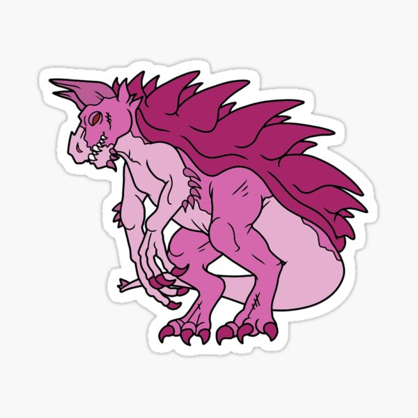 "Lesbian Tarrasque " Sticker by Spooky16 | Redbubble