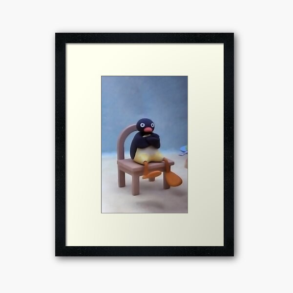 "Angry Pingu" Framed Art Print for Sale by j-and-h | Redbubble