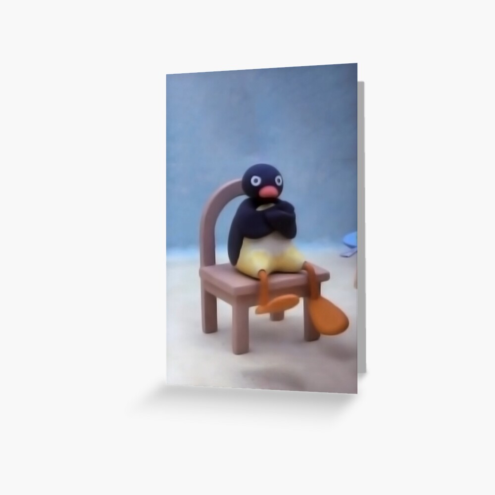 "Angry Pingu" Greeting Card by j-and-h | Redbubble