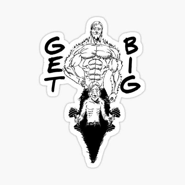 "Bodybuilder Escanor Fan art Seven deadly sins" Sticker for Sale by ...