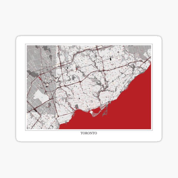 "Toronto, City Map" Sticker for Sale by ConsumeCreate | Redbubble