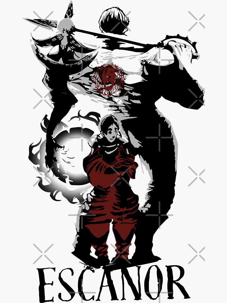 Pegatina «Escanor Fan art Siete pecados capitales» de gainzgear | Redbubble