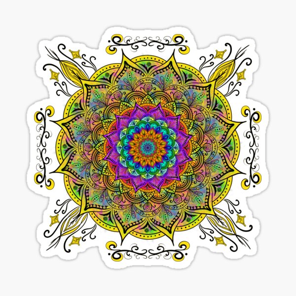 "Colorfull mandala" Sticker for Sale by La-Pics | Redbubble
