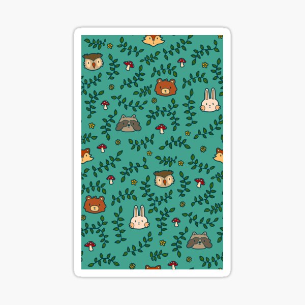 "Forest Friends - Lined" Sticker for Sale by maddidoodles | Redbubble