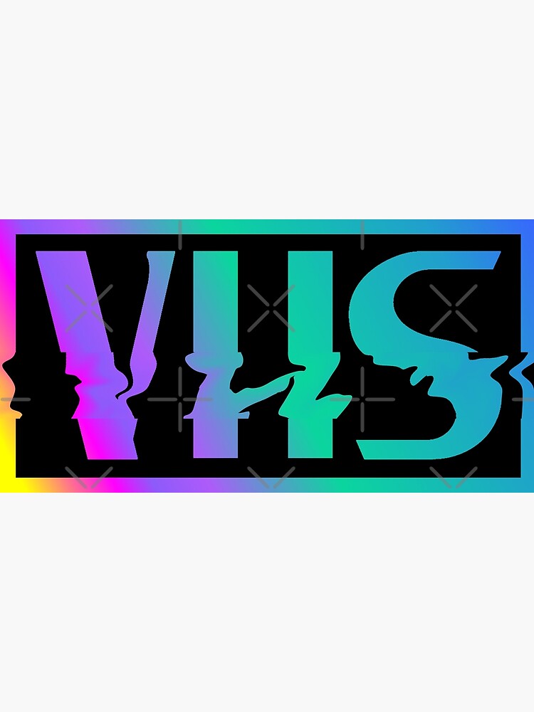 "Retro VHS Logo Colorful Vaporwave Gradient" Poster by FromThe8Tees ...