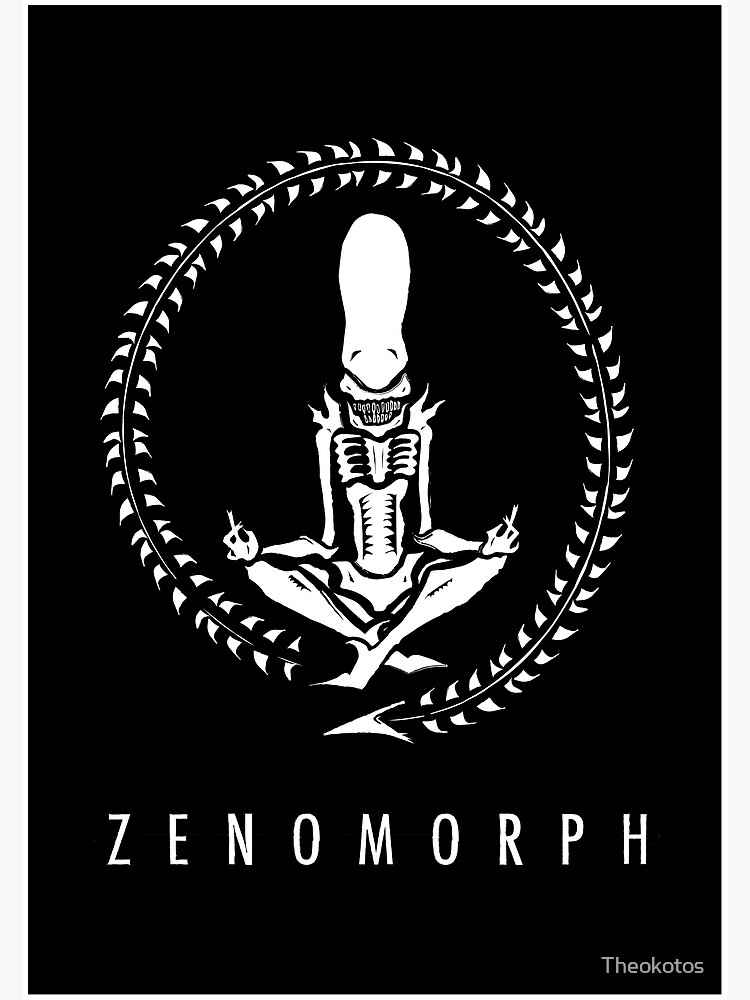 Póster «Mediación Zenomorph Yoga Alien Xenomorph oscuro» de Theokotos ...