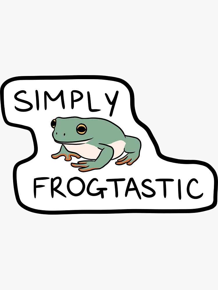 "Simply Frogtastic" Sticker for Sale by avesmx | Redbubble