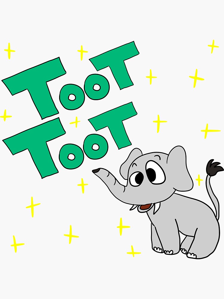 "Toot Toot" Sticker for Sale by Clannfear-Rock | Redbubble