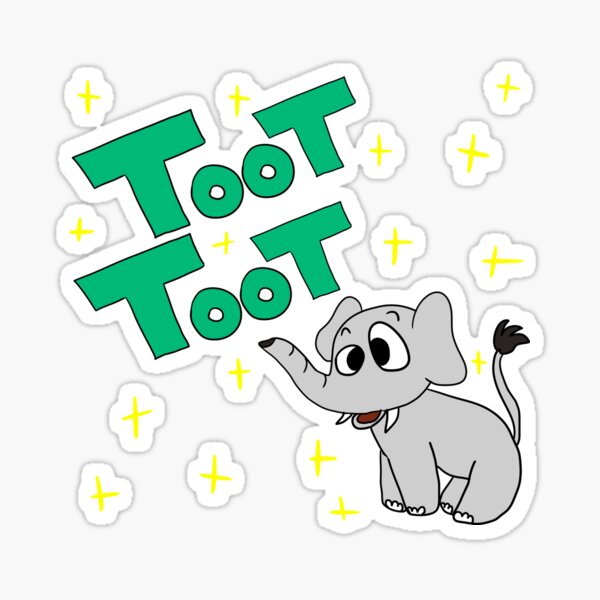 "Toot Toot" Sticker for Sale by Clannfear-Rock | Redbubble