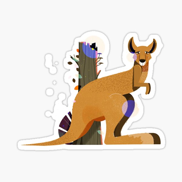 "jack kangaroo " Sticker for Sale by bejarano518 | Redbubble