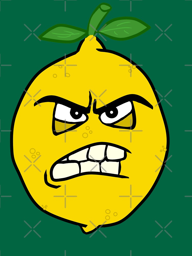 "angry lemon" T-shirt for Sale by phys | Redbubble | sour lemon t ...