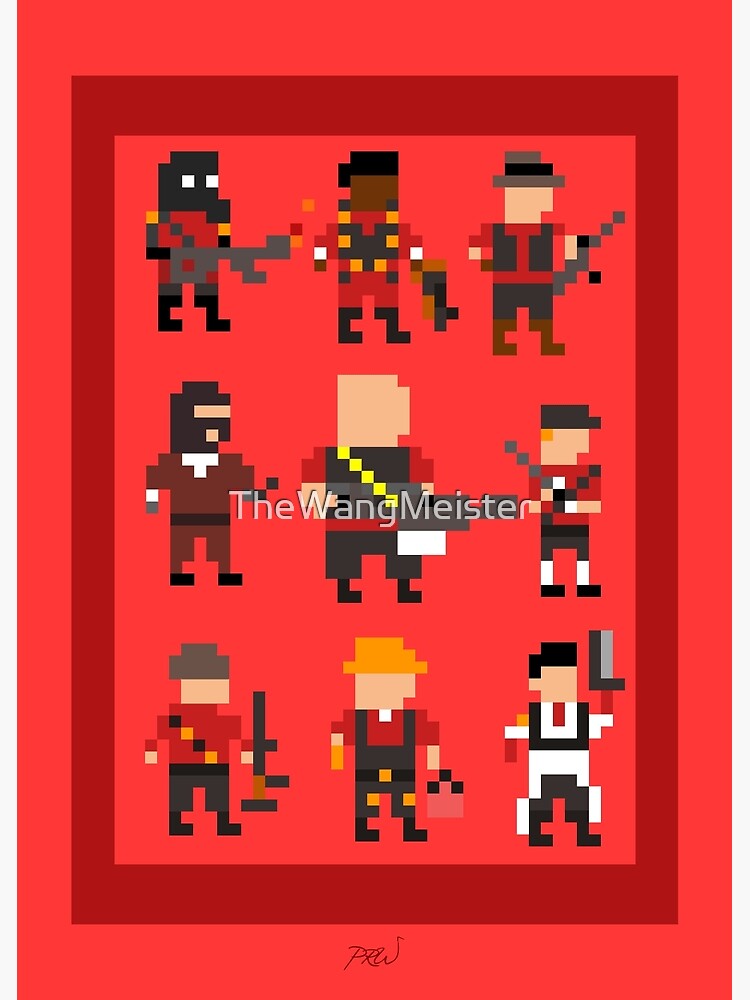 Team Fortress 2 8-Bit Red Team Premium Matte Vertical Poster sold by ...