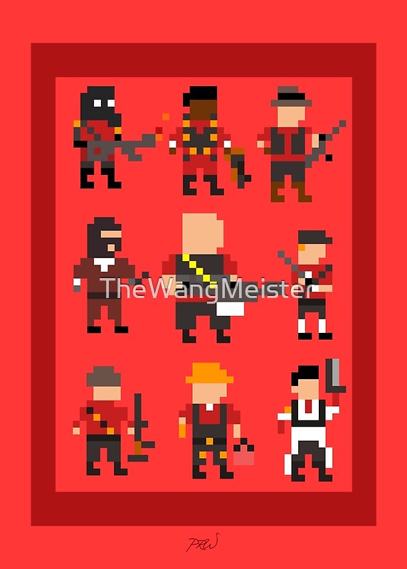 "Team Fortress 2 8-Bit Red Team" by TheWangMeister | Redbubble