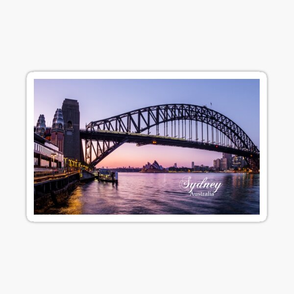 "Sydney, Australia - Sydney Harbour and Landmarks" Sticker by leemcnut ...