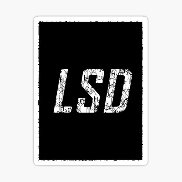 "LSD B&W" Sticker by TheDarkLord27 | Redbubble
