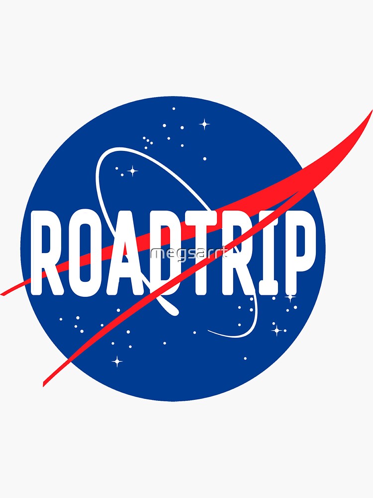 "Roadtriptv NASA Logo Design " Sticker by megsarrt | Redbubble