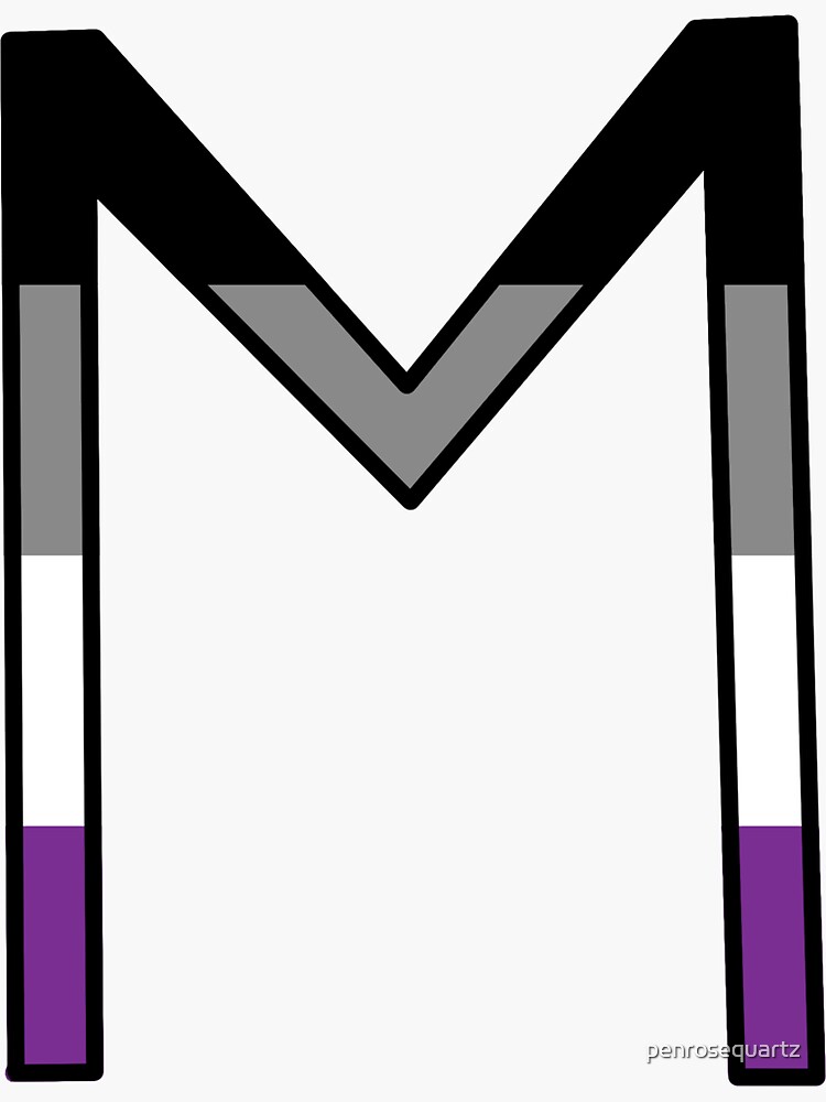 "asexual ehwaz pride rune" Sticker for Sale by penrosequartz | Redbubble