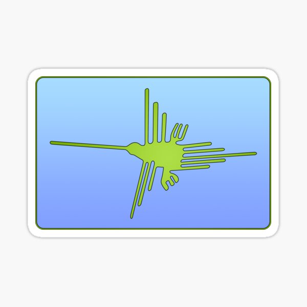 "Vivid Nazca Hummingbird" Sticker by kernowerno | Redbubble