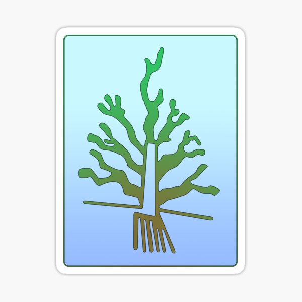 "Vivid Nazca Tree" Sticker by kernowerno | Redbubble