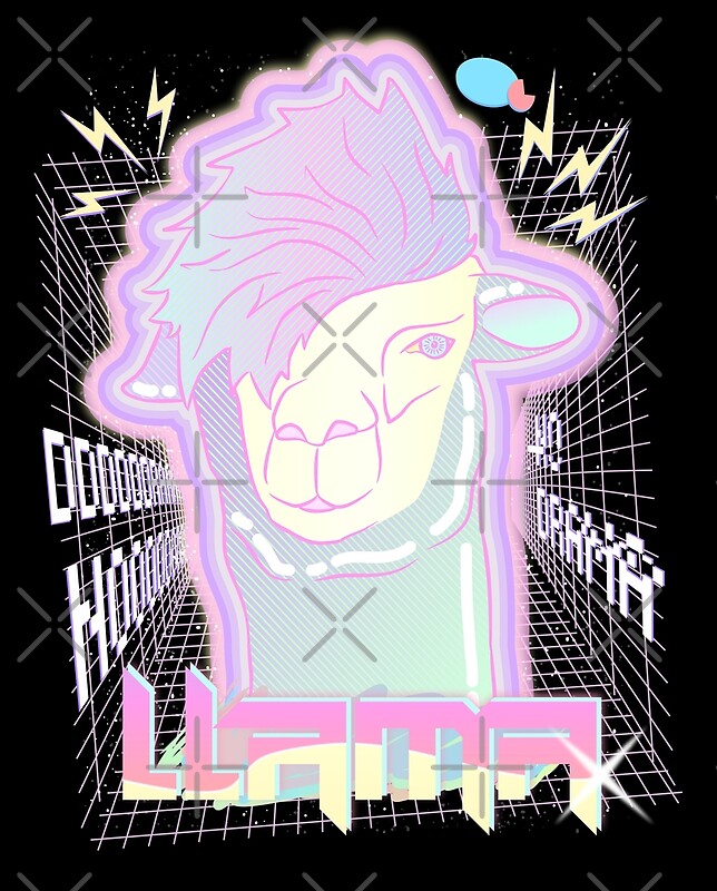 "Emo Llama Vaporwave Aesthetic" by therealsadpanda | Redbubble