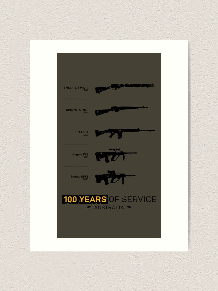 "100 Years of Australian Service Rifles" Art Print for Sale by ...