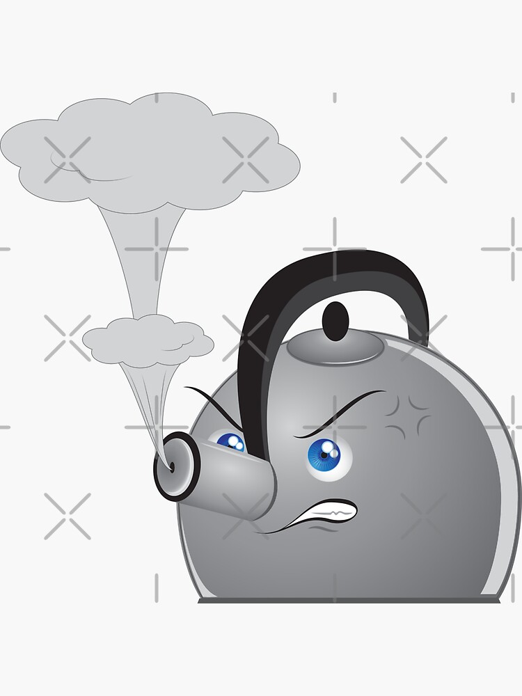"Angry Teapot" Sticker for Sale by Zethinova | Redbubble
