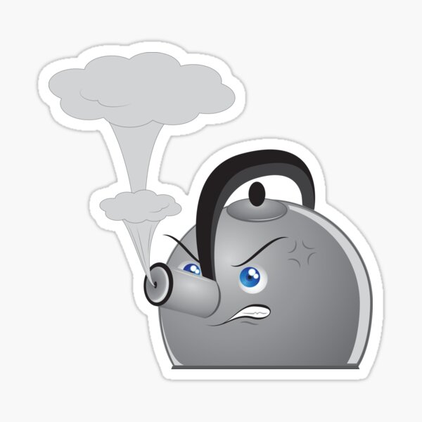 "Angry Teapot" Sticker for Sale by Zethinova | Redbubble