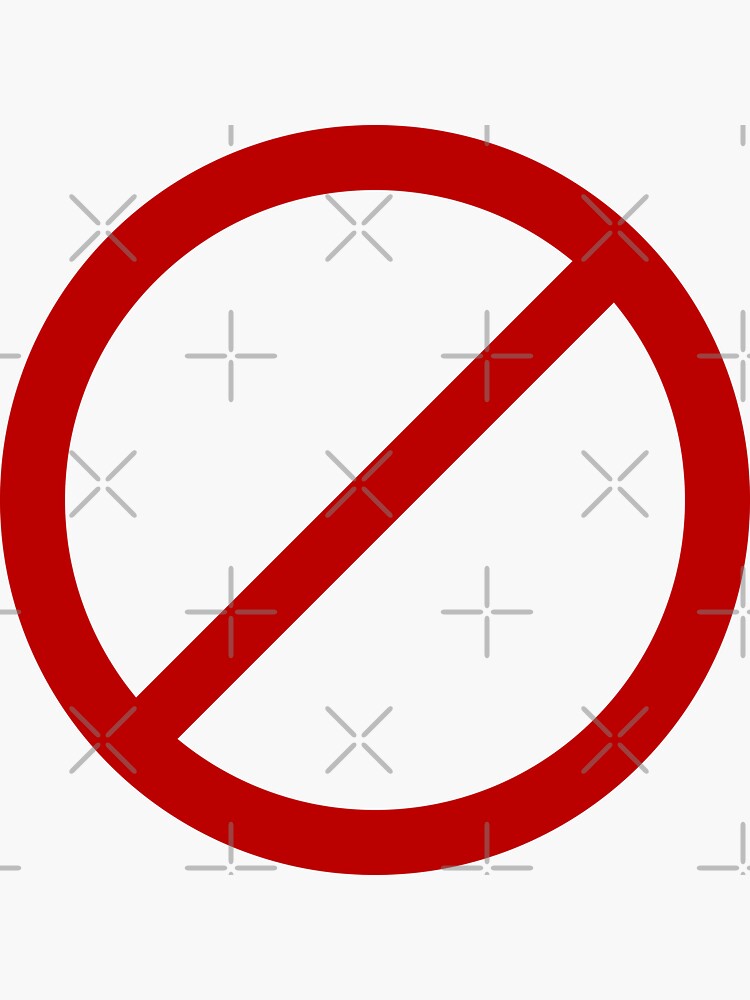 "No Symbol" Sticker by GilfordStudio | Redbubble