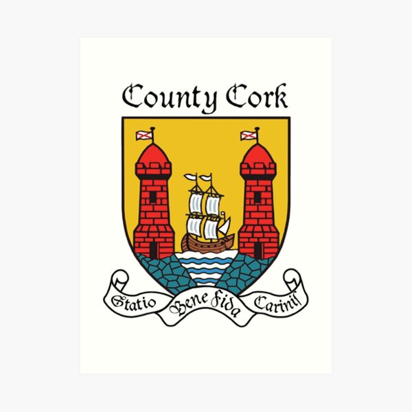 "County Cork Ancient Crest" Art Print for Sale by danastuff | Redbubble