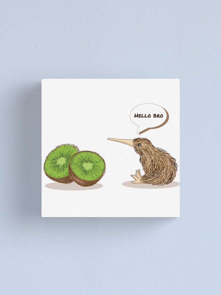 "Kiwi-Vogel und Obst" Leinwanddruck von sevenariez | Redbubble