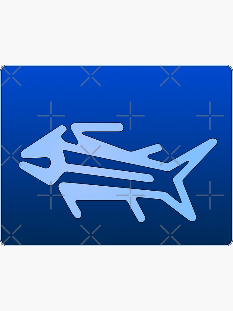 "Vivid Nazca Fish" Sticker for Sale by kernowerno | Redbubble