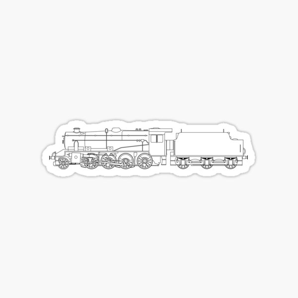 "LMS Stanier 8F 2-8-0 line drawing" Sticker for Sale by ontherails ...