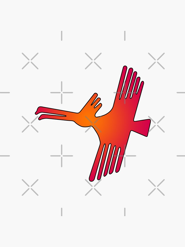 "Nazca Bird - Patterned" Sticker by kernowerno | Redbubble