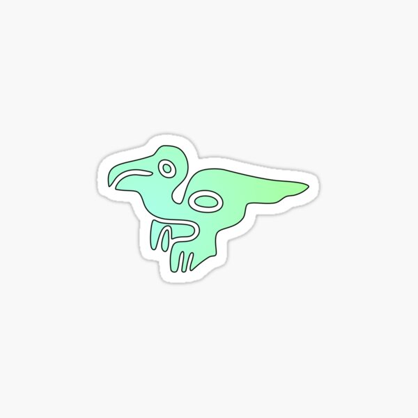 "Nazca Line - Green Macaw" Sticker for Sale by kernowerno | Redbubble