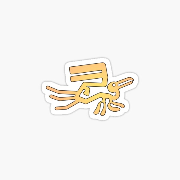 "Nazca Line - Yellow Pelican" Sticker for Sale by kernowerno | Redbubble