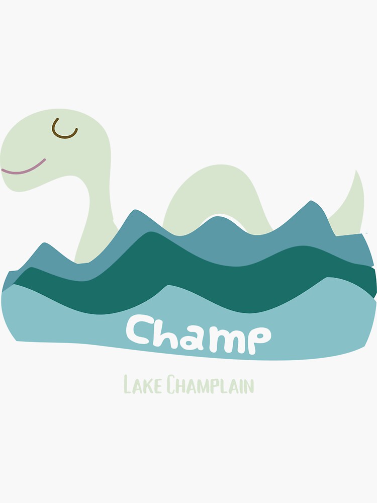 "Champ the Lake Champlain Monster" Sticker for Sale by awkwarddesignco ...