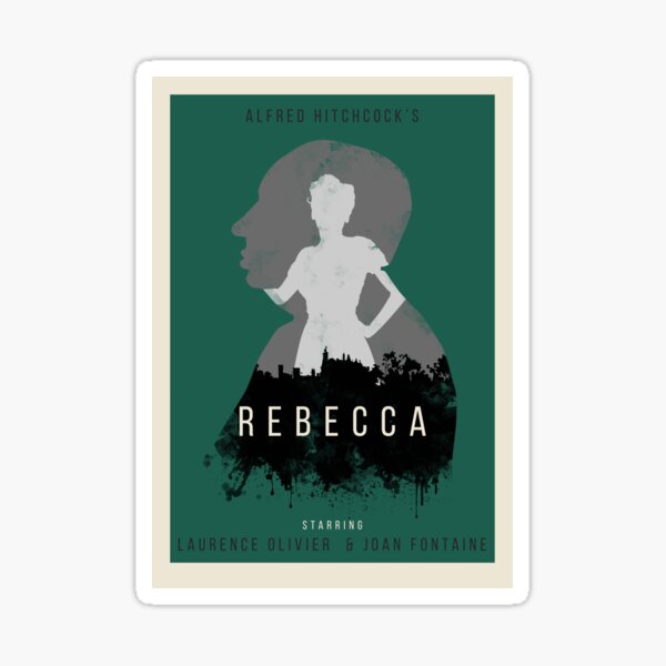 "Alfred Hitchcock Rebecca" Sticker by MonoMagic | Redbubble