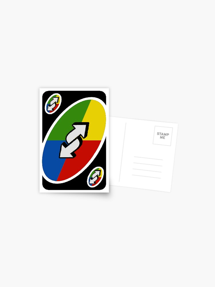 "Uno Rainbow Reverse Card" Postcard for Sale by MrPollux | Redbubble