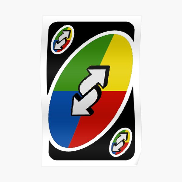 "Uno Rainbow Reverse Card" Poster for Sale by MrPollux | Redbubble