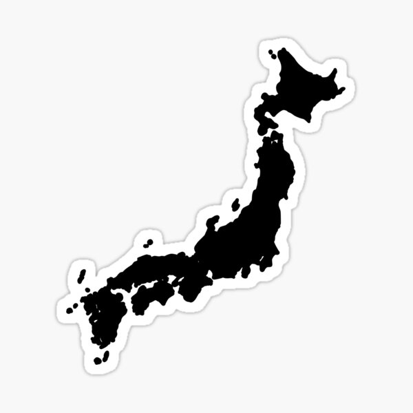 "japan black" Sticker for Sale by brickelle | Redbubble