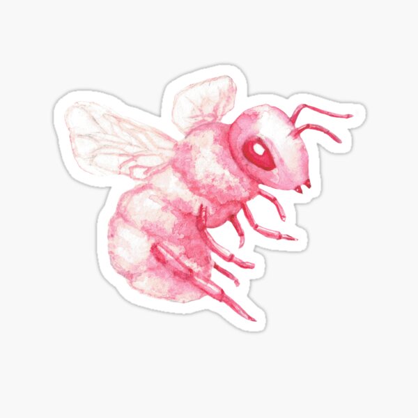 "Pretty Pink Queen Bee" Sticker by tubiganart | Redbubble