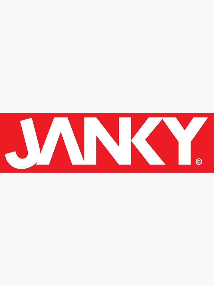 "Janky Co Red stripe" Sticker for Sale by JWarwickDesign | Redbubble