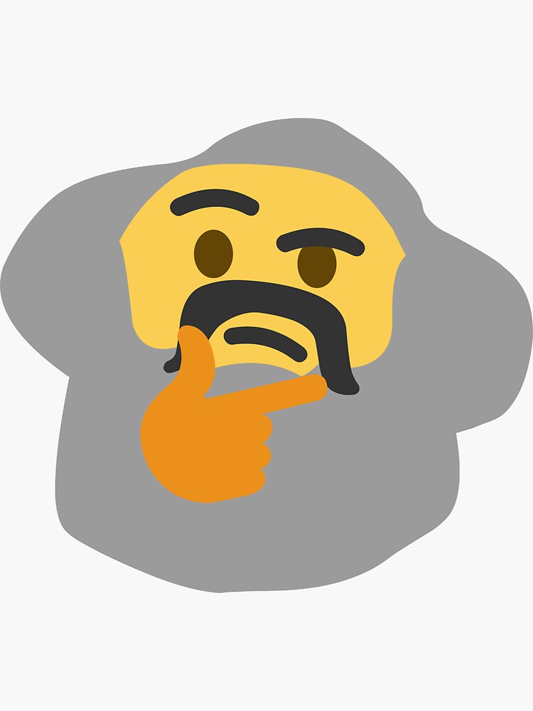 "Thinking Marx Emoji" Sticker for Sale by wklnd | Redbubble