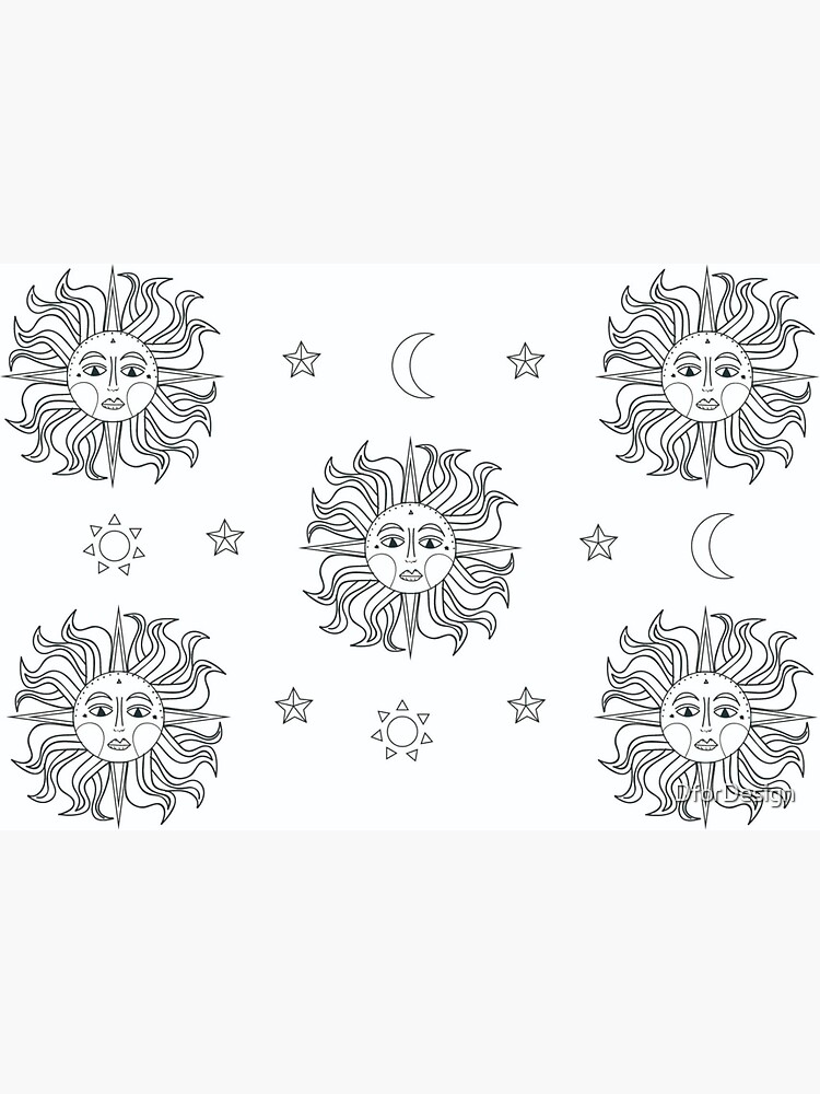 "sun, moon and stars" Sticker for Sale by DforDesign | Redbubble