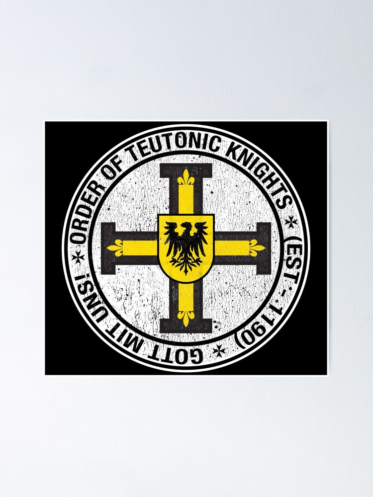 "Order of Teutonic Knights Ancient Medieval Crest Coat of Arms" Poster ...