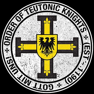 "Order of Teutonic Knights Ancient Medieval Crest Coat of Arms" Sticker ...