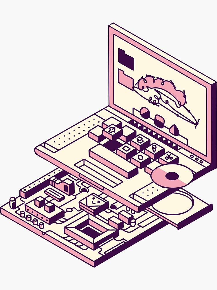 "Laptop & Motherboard" Sticker for Sale by fabric8 | Redbubble
