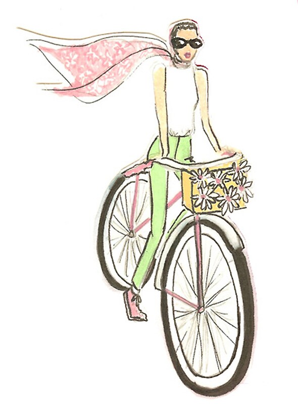 "Fashion Sketch of Chic Parisian Woman" by Kathlin Argiro | Redbubble