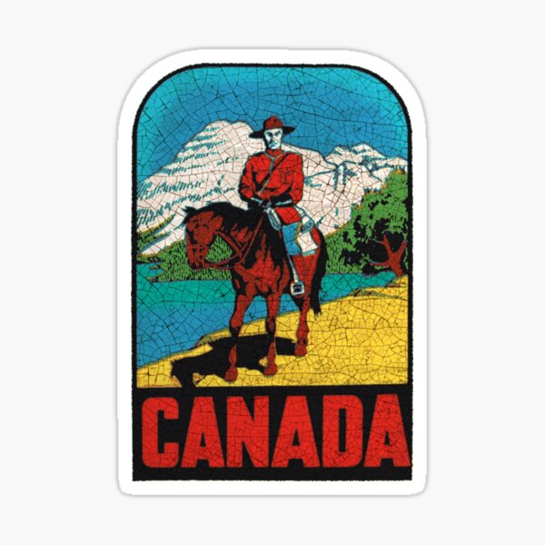 "Canada vintage souvenir decal" Sticker by Centuryvault | Redbubble