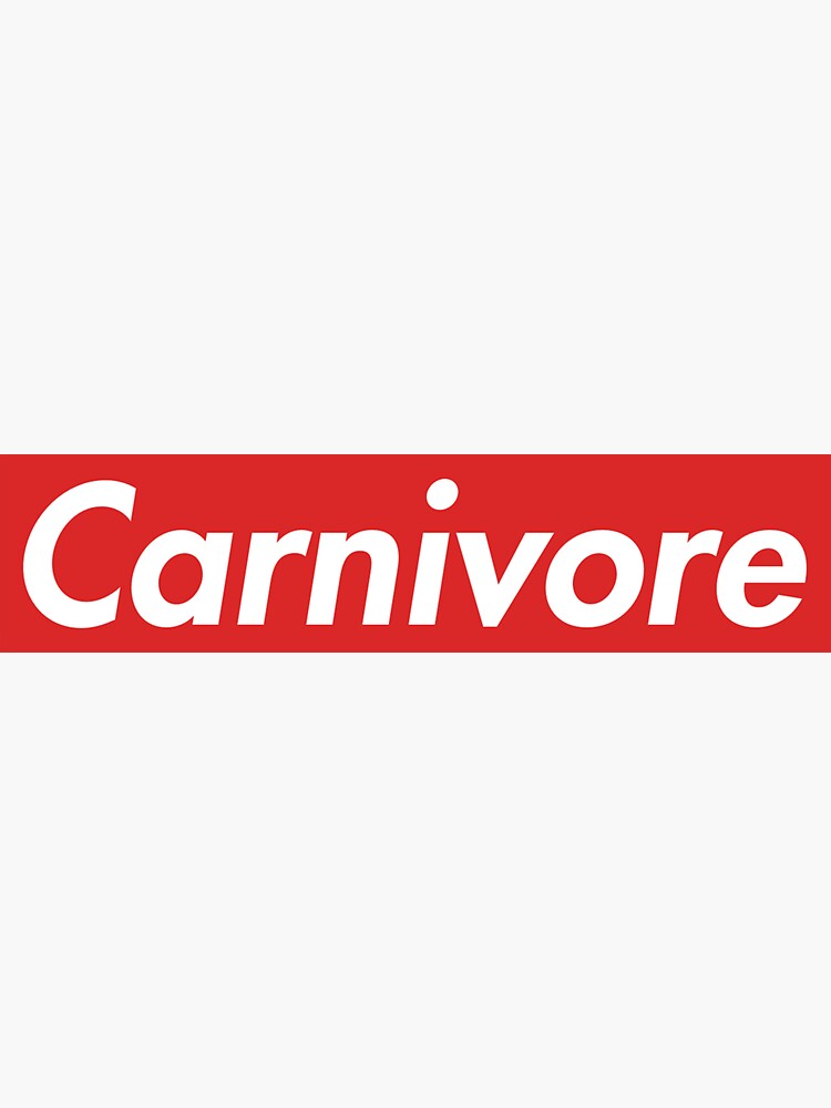 "Carnivore" Sticker for Sale by AmericanArt | Redbubble
